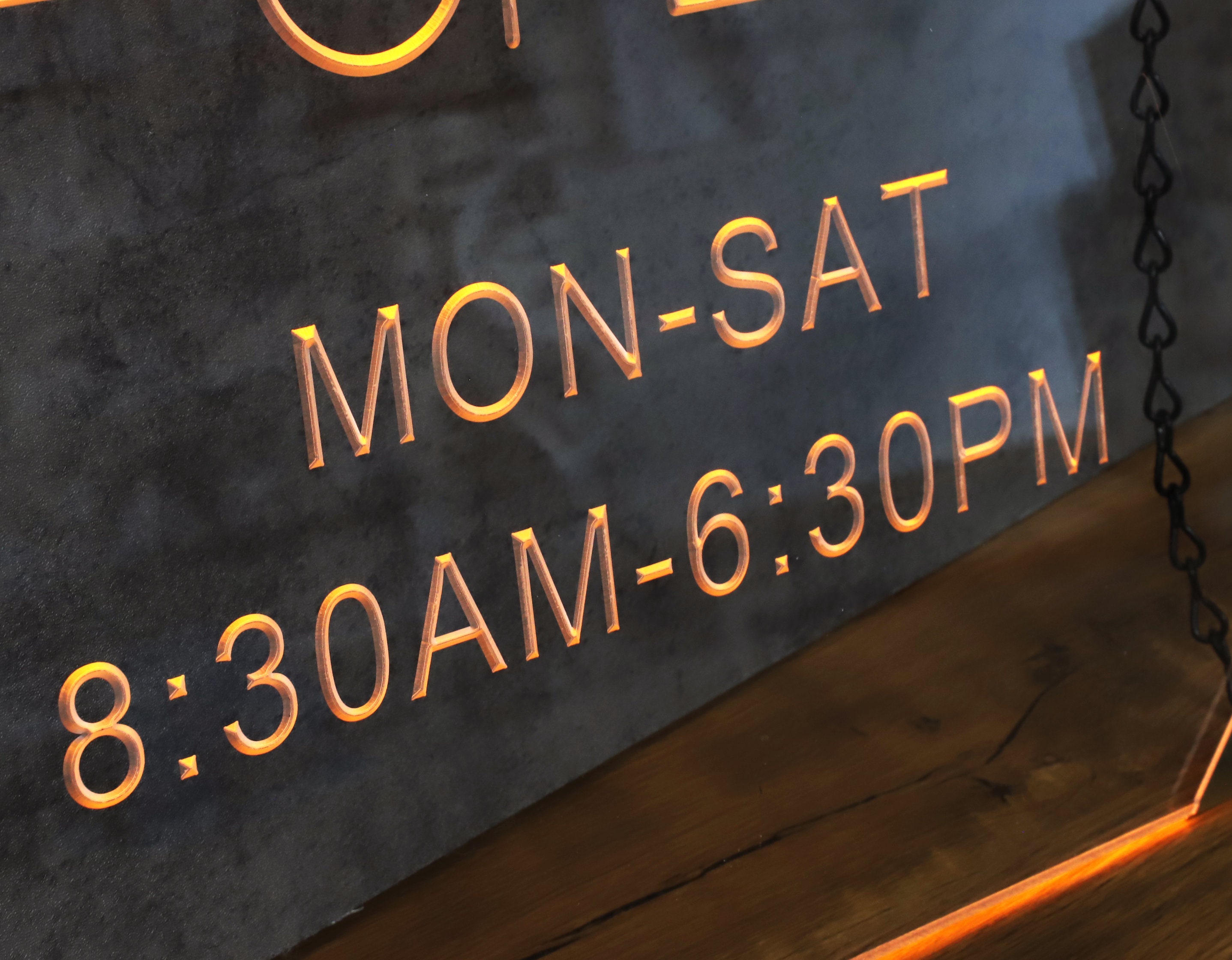 LED Business Hours Sign for Shop Open Sign With Light up Numbers, Metal ...