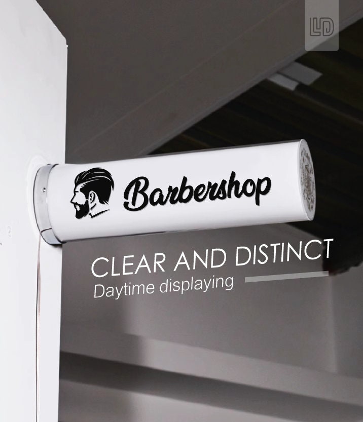 LED Brand Logo, Small Cylinder Shape Lightbox Sign, Warm Light, Retro ...