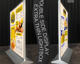 Illuminated Modern Style Extra Thin LED Poster Display Lightbox With ...