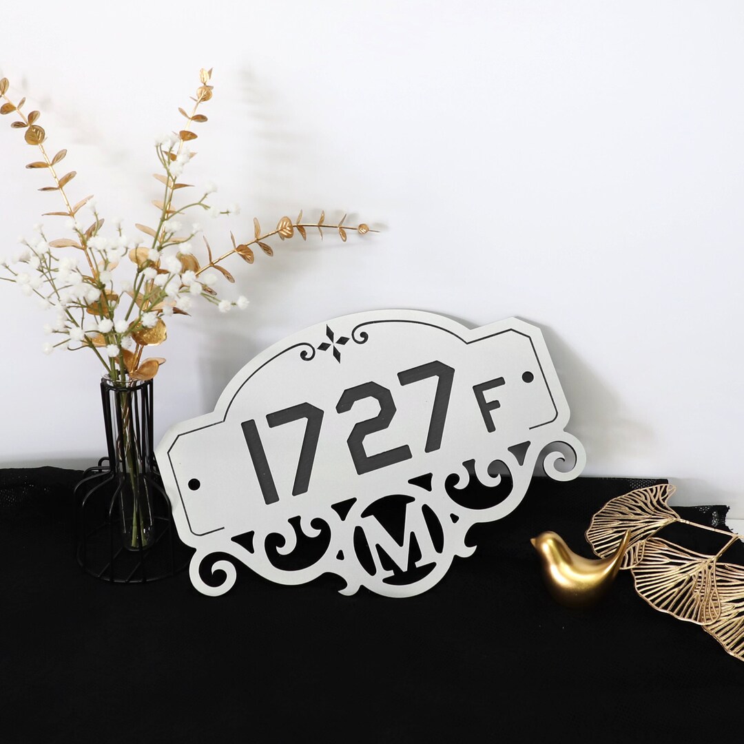 Custom Aluminum Door Sign, Elegant Pattern - Personalized to Your ...