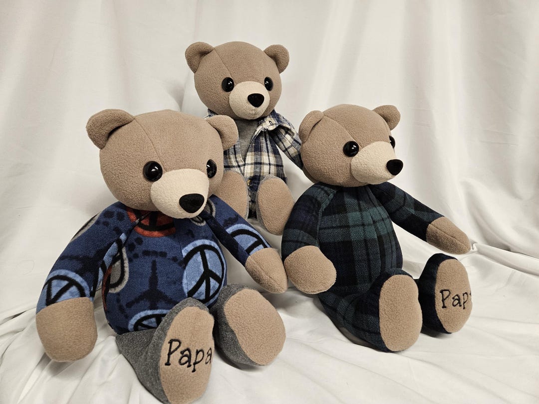 Custom Memory Bear – Handmade From Loved One’s Clothing | Personalized ...