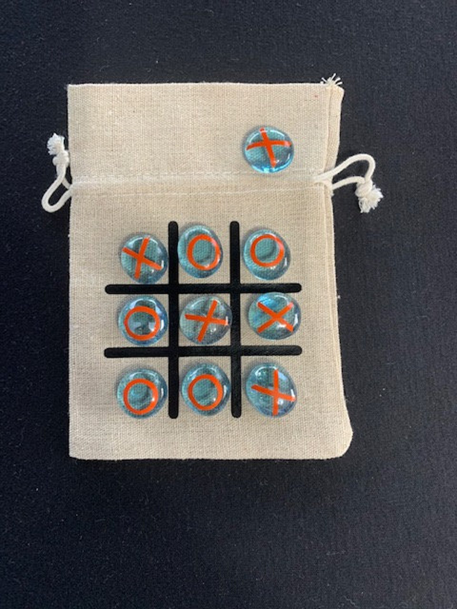 Custom Tic Tac Toe Bag On the go game Tic Tac Toe Christmas | Etsy