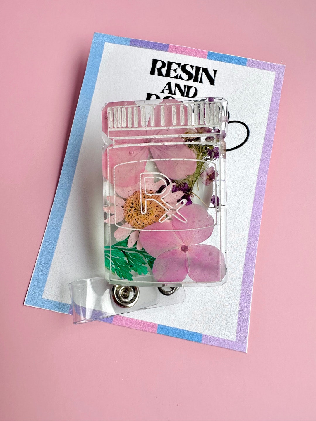 Badge Reel Pill Bottle - Etsy