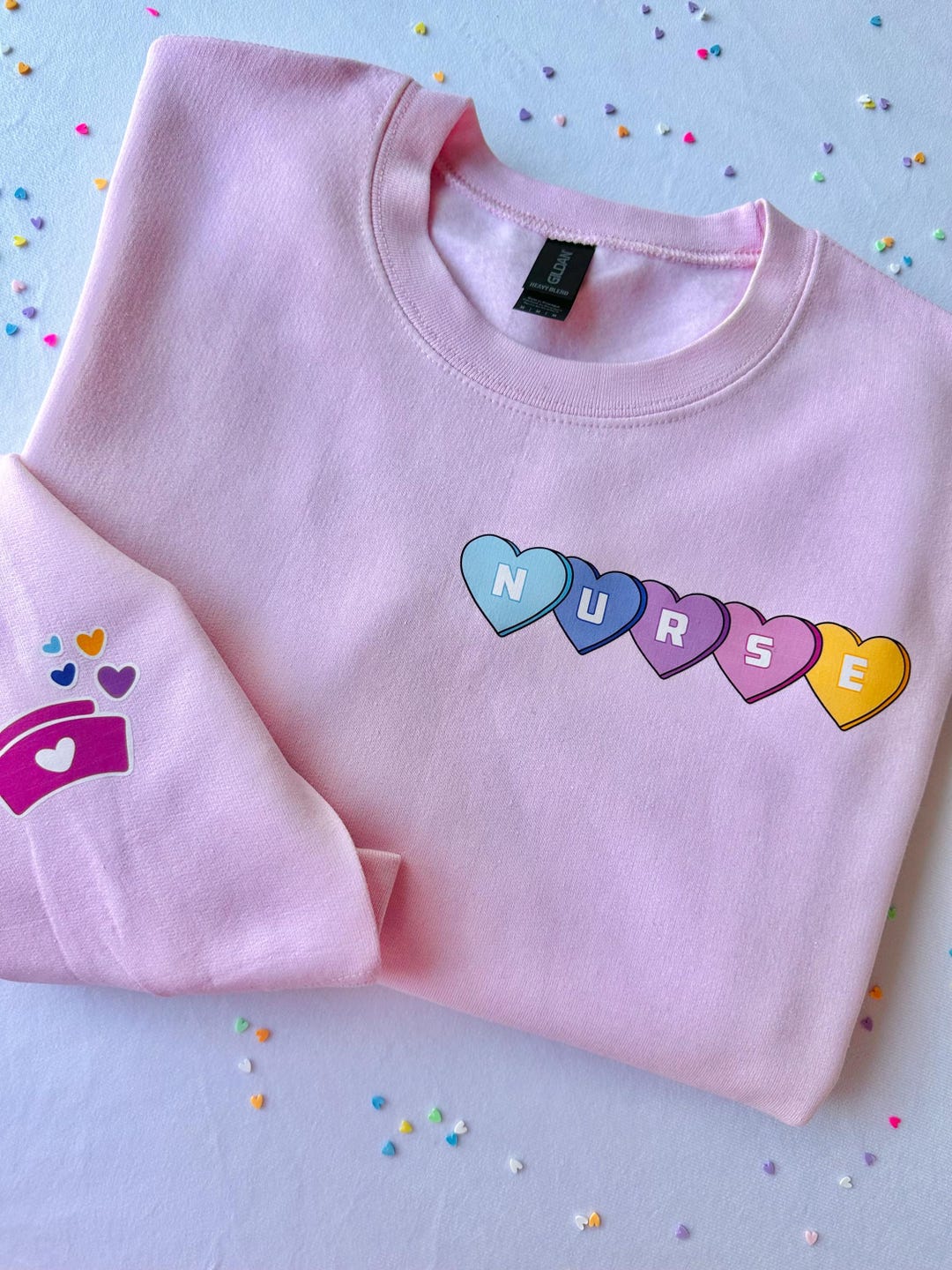 NURSE Candy Hearts Valentines Day Crewneck - Etsy