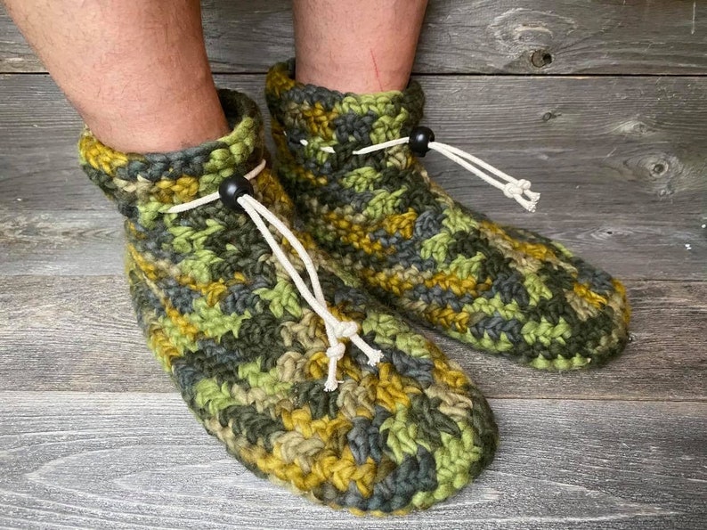 Adult Pattern Log Life Handmade Sheepskin Slippers - Etsy