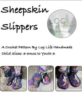 Children Pattern - Log Life Handmade Sheepskin Slippers - Etsy