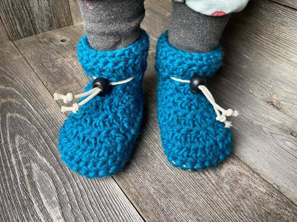 Children Pattern - Log Life Handmade Sheepskin Slippers - Etsy