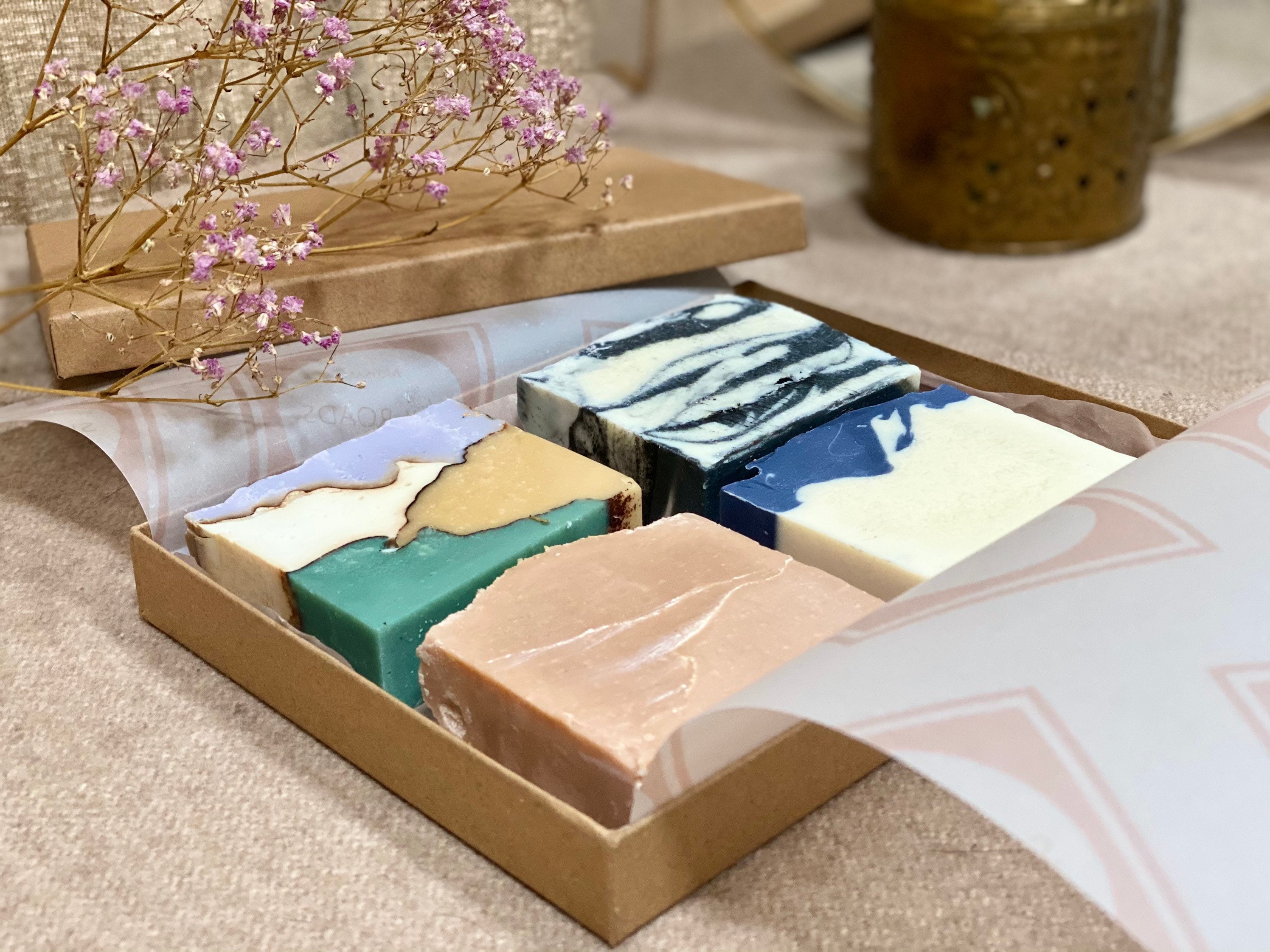 Set Of 4 Luxury Artisan Soaps Etsy Uk