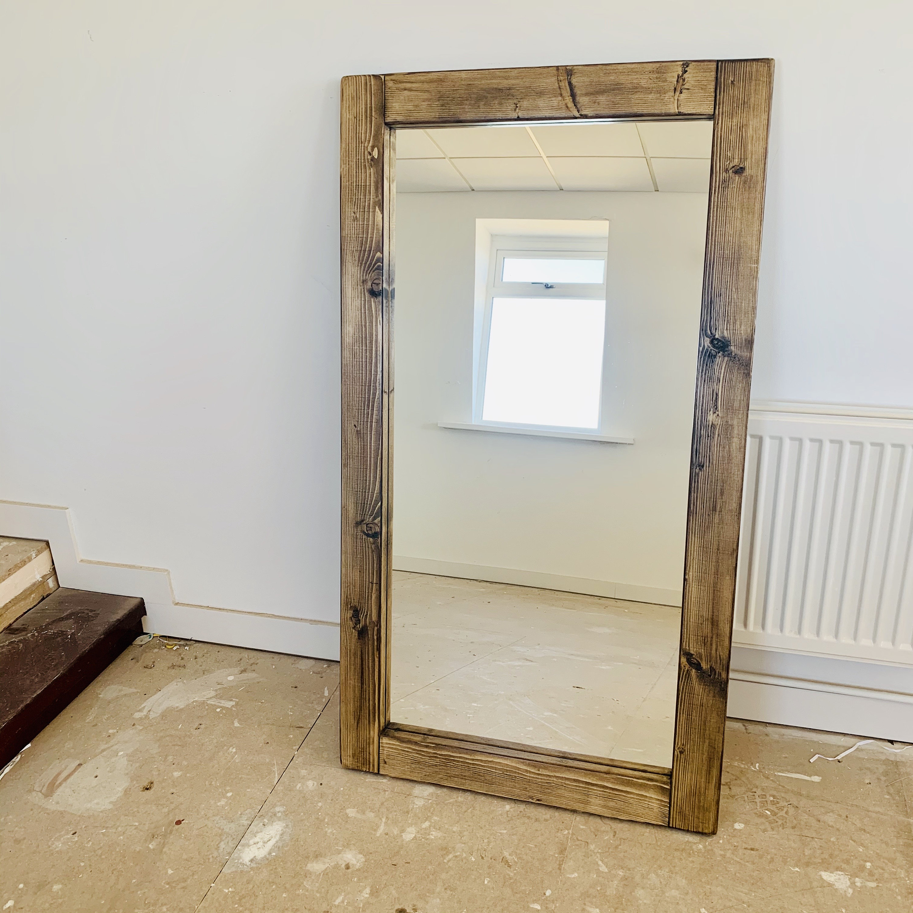 A Large Rustic Handmade Wooden Unique Mirror Now With a Choice | Etsy