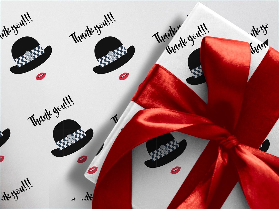 Personalised Female Police Officer Wrapping Paper. Add Text. A3 Thick ...