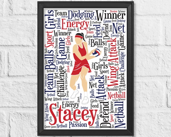 Personalised Netball Gifts for Her Female Netball Player - Etsy UK