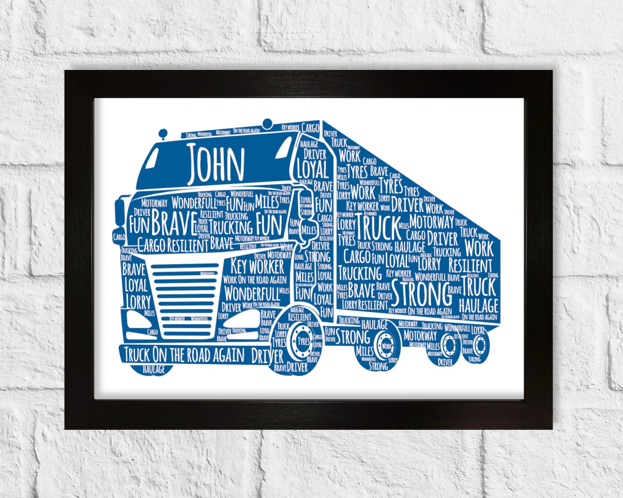 Personalised Lorry Truck Driver Word Art Gift for him | Etsy