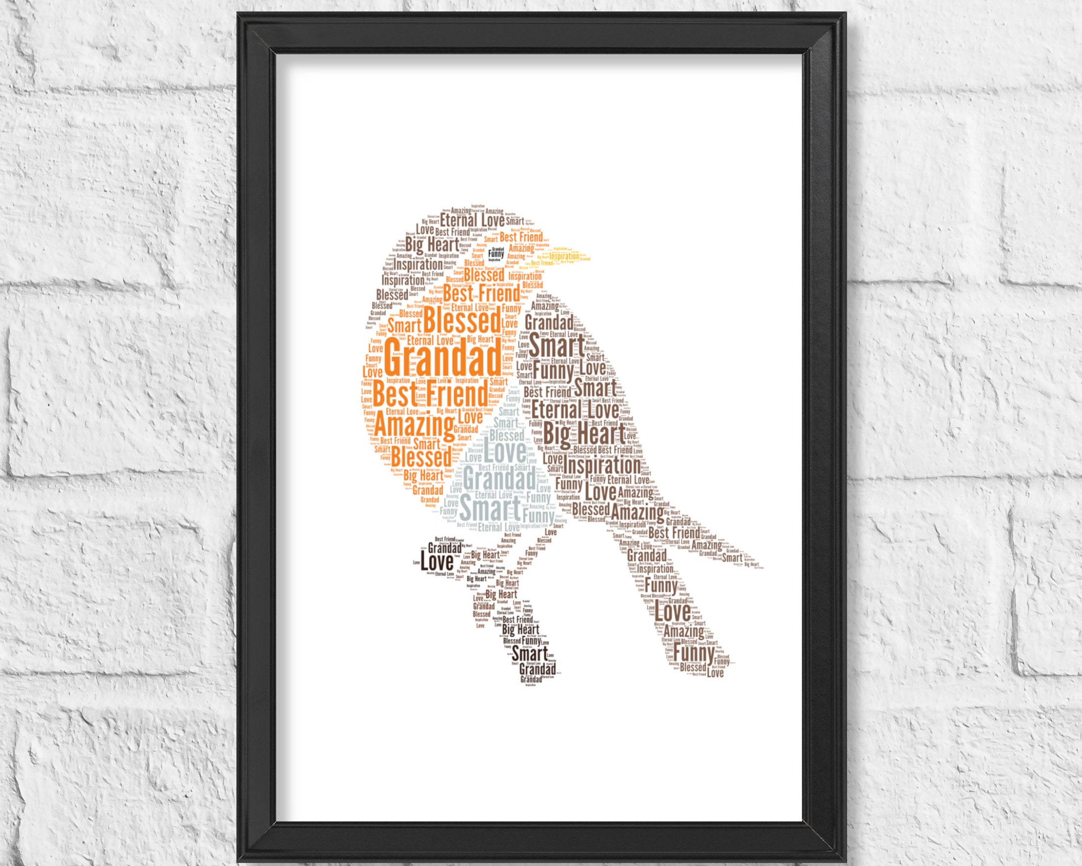 Personalised Robin Word Art Print Memory Memorial Family | Etsy
