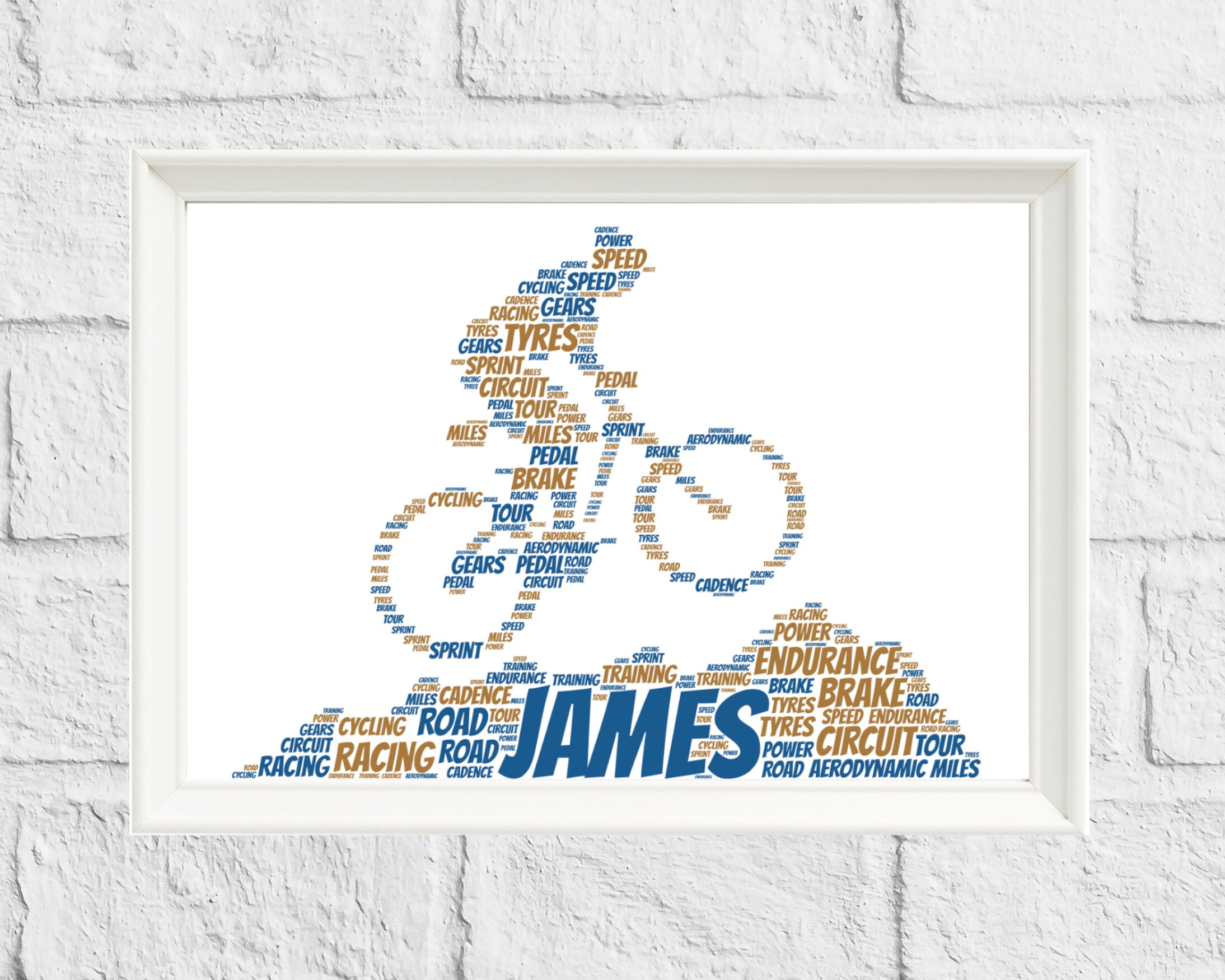 Personalised Mountain Bike Word Art Gift - Word Art Wall Print - MTB ...