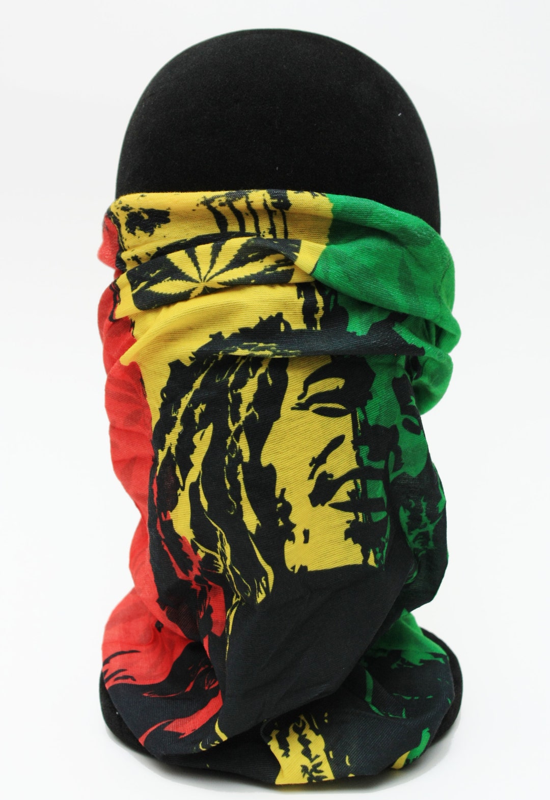 Rasta Neck Gaiter Face Covering Multi-scarf, Marley, Head Wear, Pull up ...