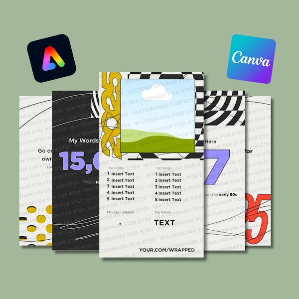 Spotify Wrap Template - Etsy UK