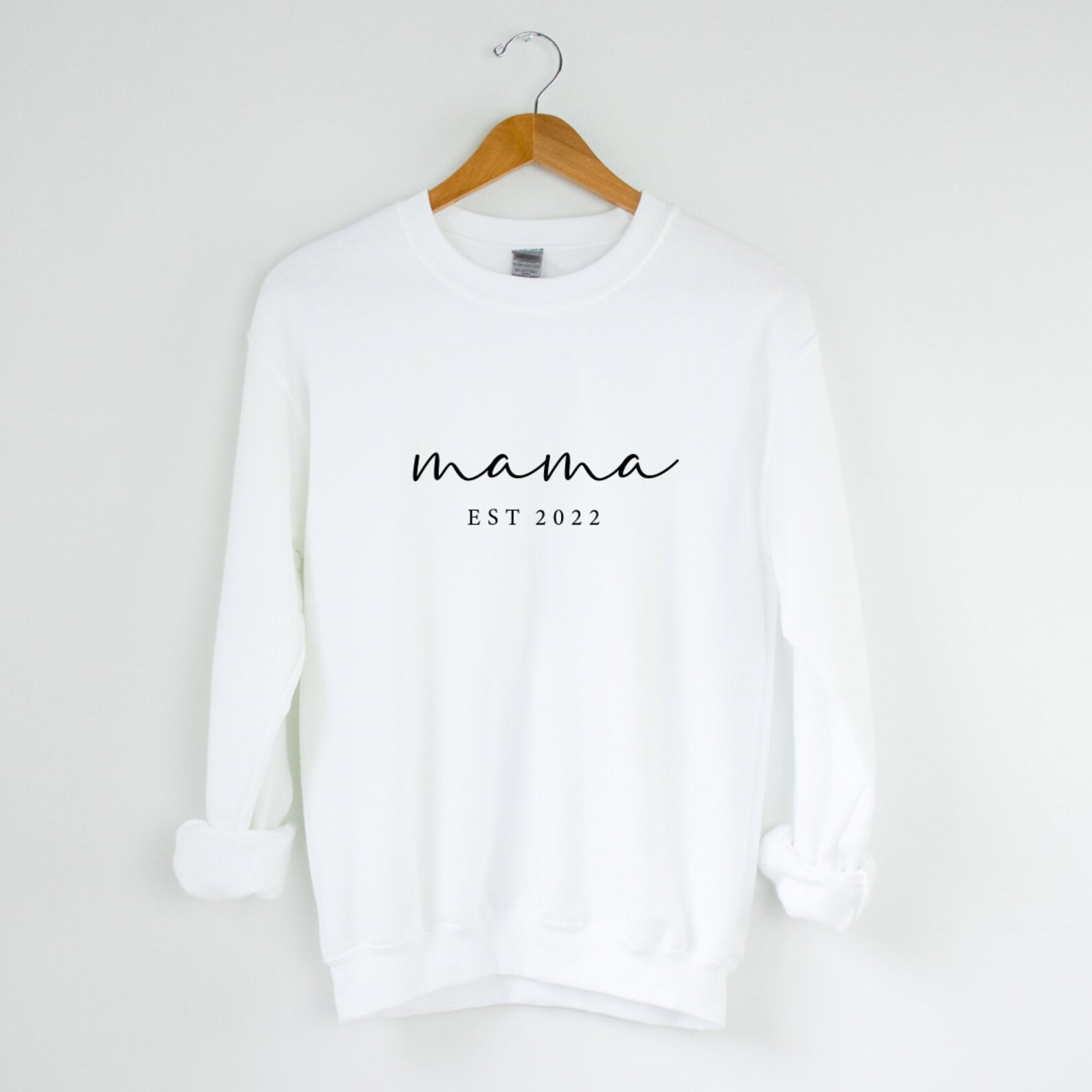 Mama Est Sweat-shirt Personalized Mom Sweater - Etsy Canada