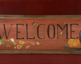 Painted Welcome Sign | Etsy