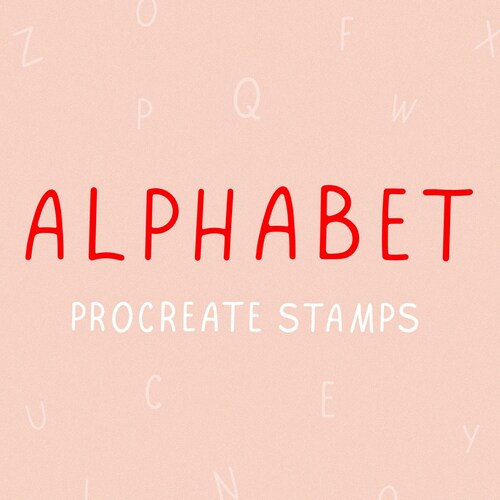 Procreate Alphabet Stamps Letter Number Stamps Procreate - Etsy