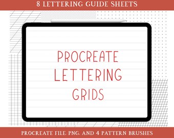 8 Letter Grid Procreate Stamptypography Guideline - Etsy