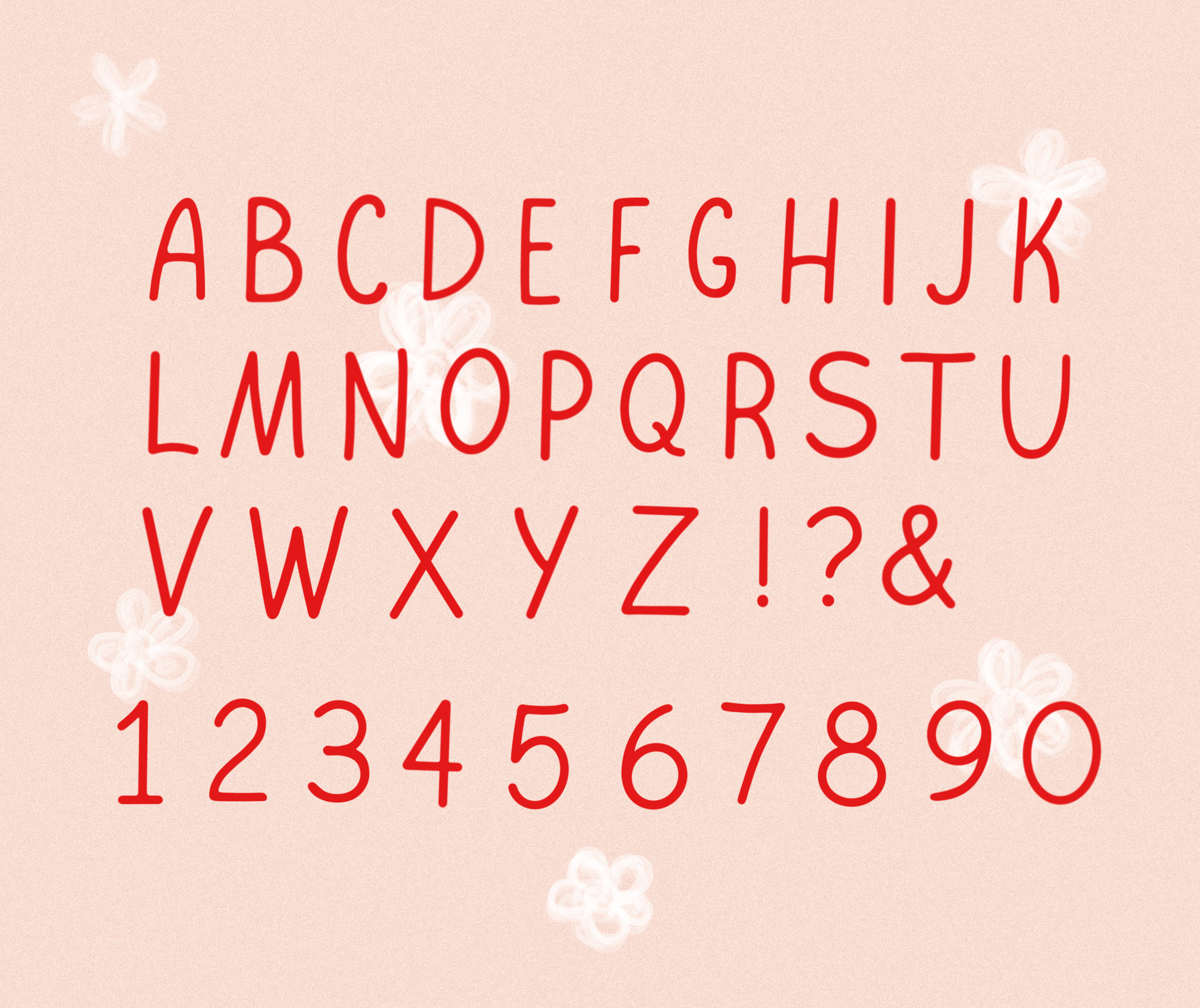 Procreate Alphabet Stamps Letter Number Stamps Procreate - Etsy