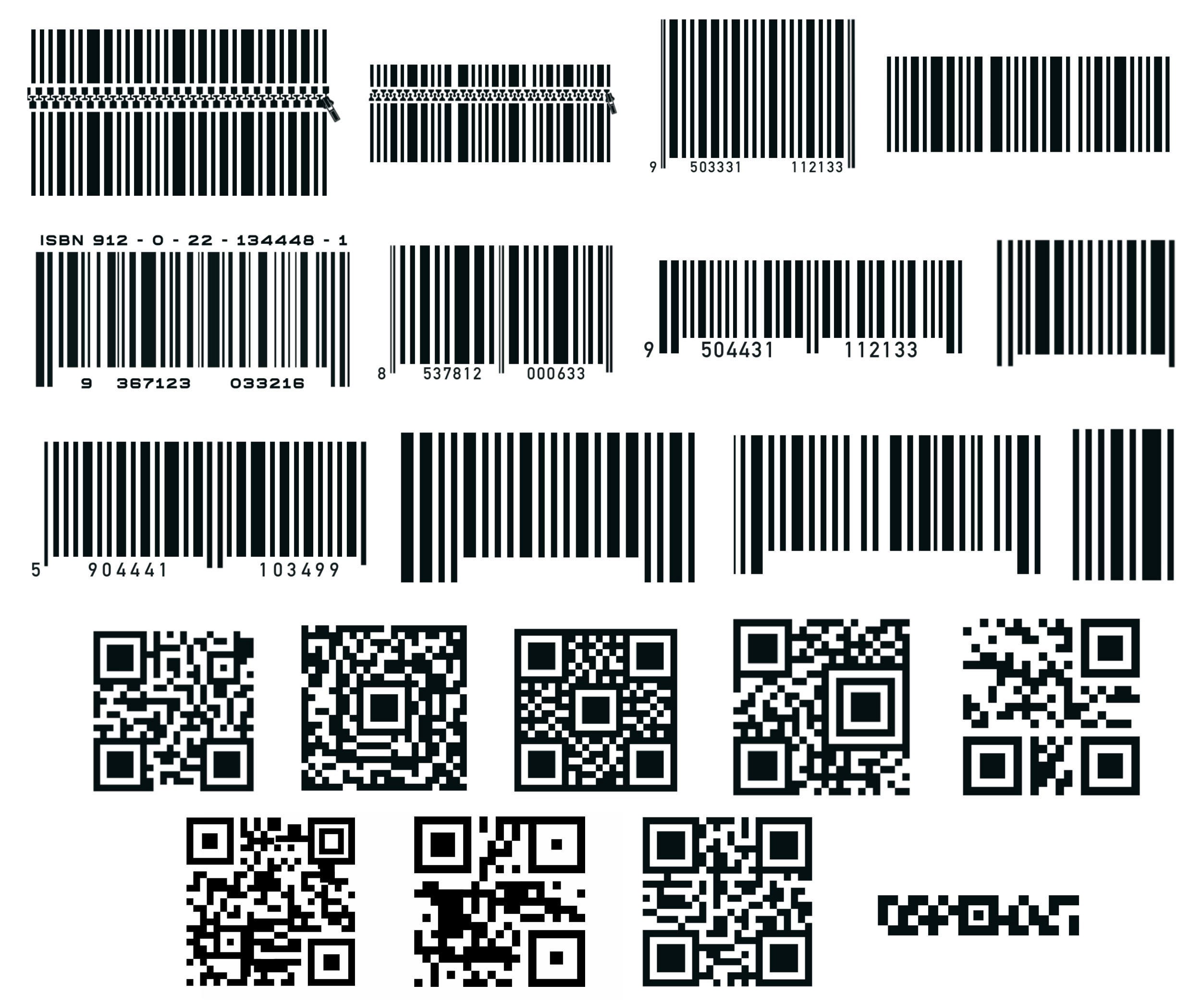 21 Procreate Bar Code Stamp Brushes, QR Code Stamps - Etsy