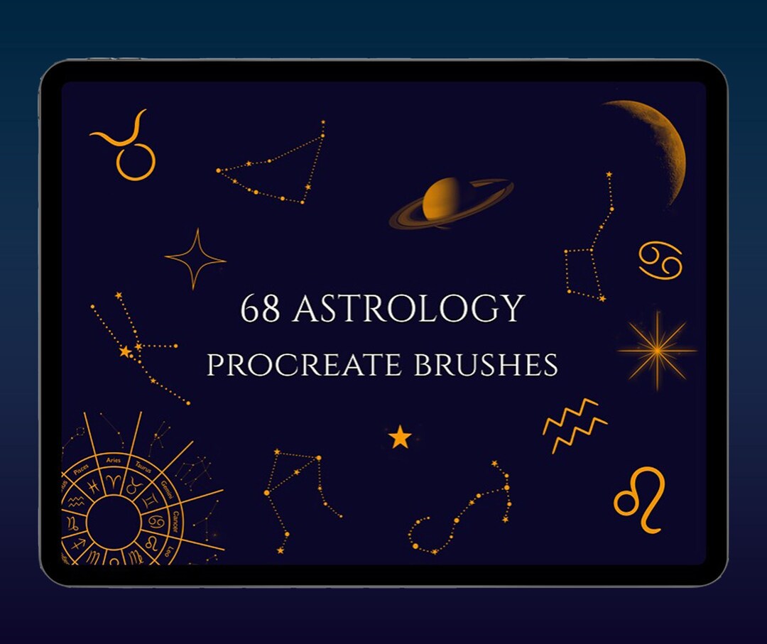 Procreate Astrology Brushes: Zodiac, Constellations, Galaxy Stamps (digital Download) - Etsy
