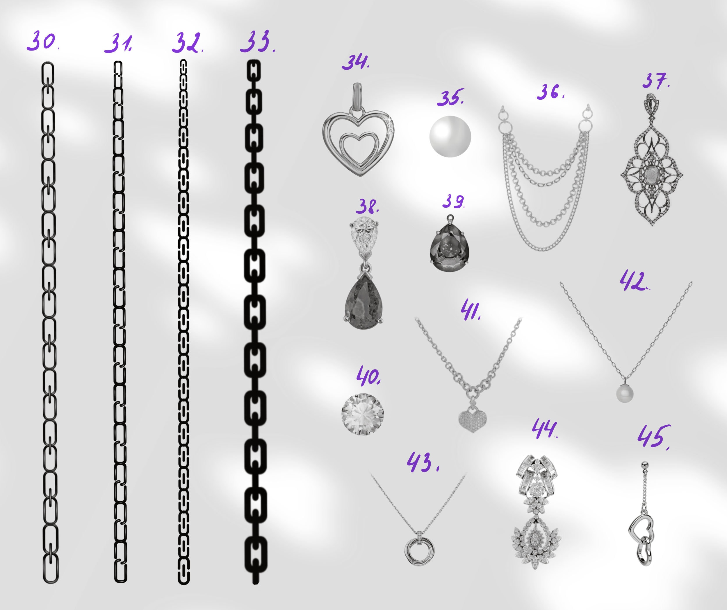 Chain Brushes, Jewelry Stamps for Procreate - Etsy