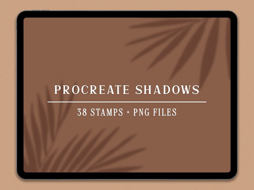 Shadow Stamp Brushes for Procreate, Abstract Shadows, Silhouette Leaves ...