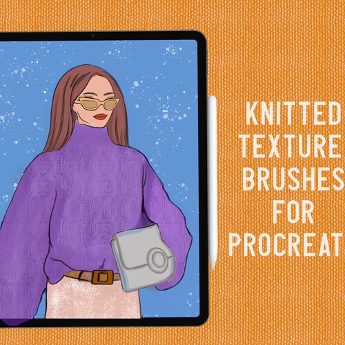 15 Procreate Knit Texture Brushes Fabric Seamless Pattern - Etsy