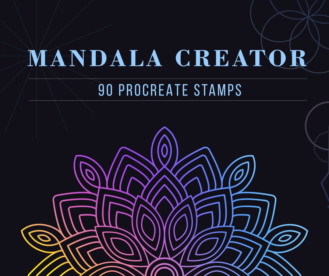 Procreate Mandala Creator, сетки и элементы мандалы - Etsy