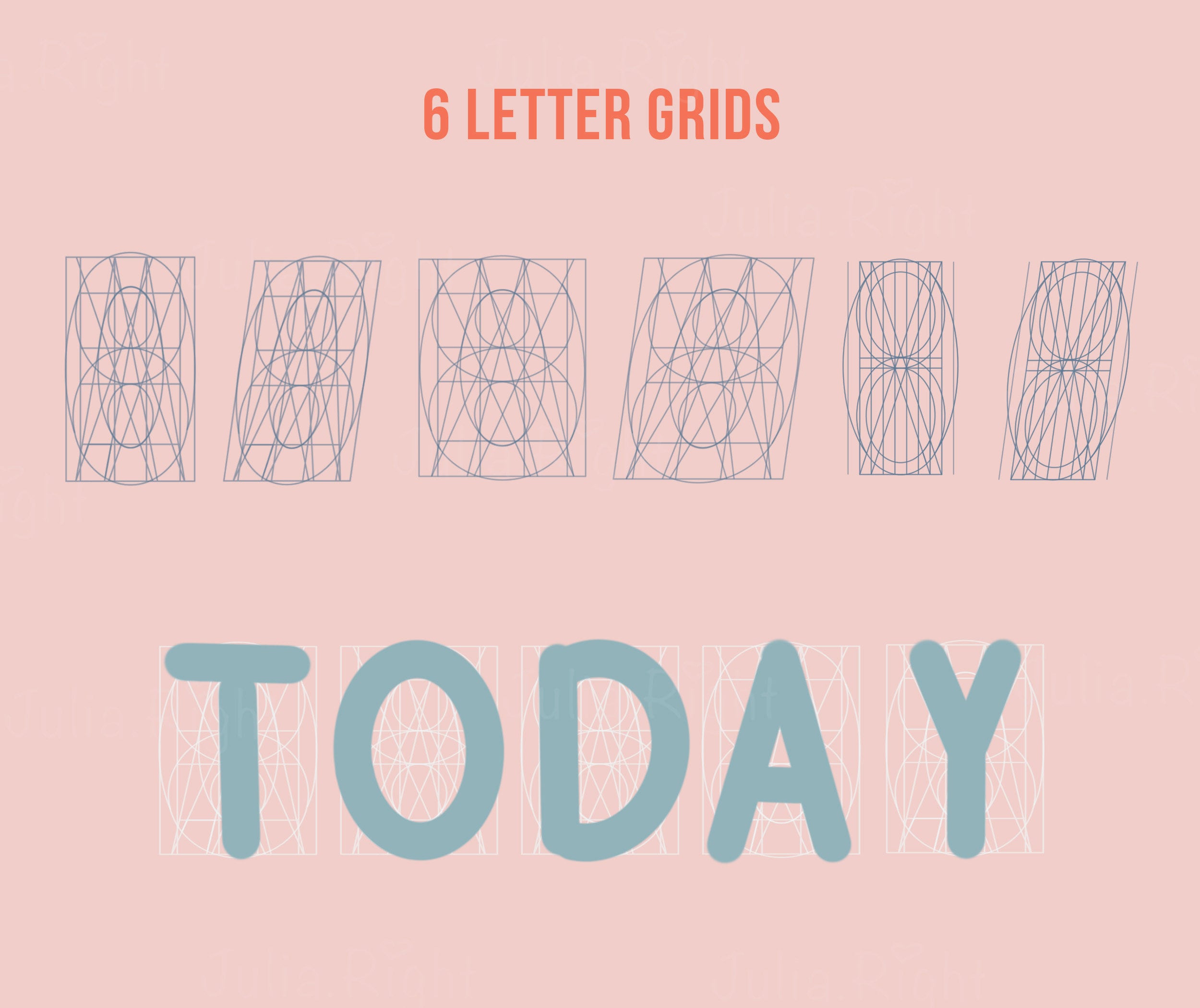 45 Procreate Lettering Grid, Letter Builder, Lettering Guide,procreate ...