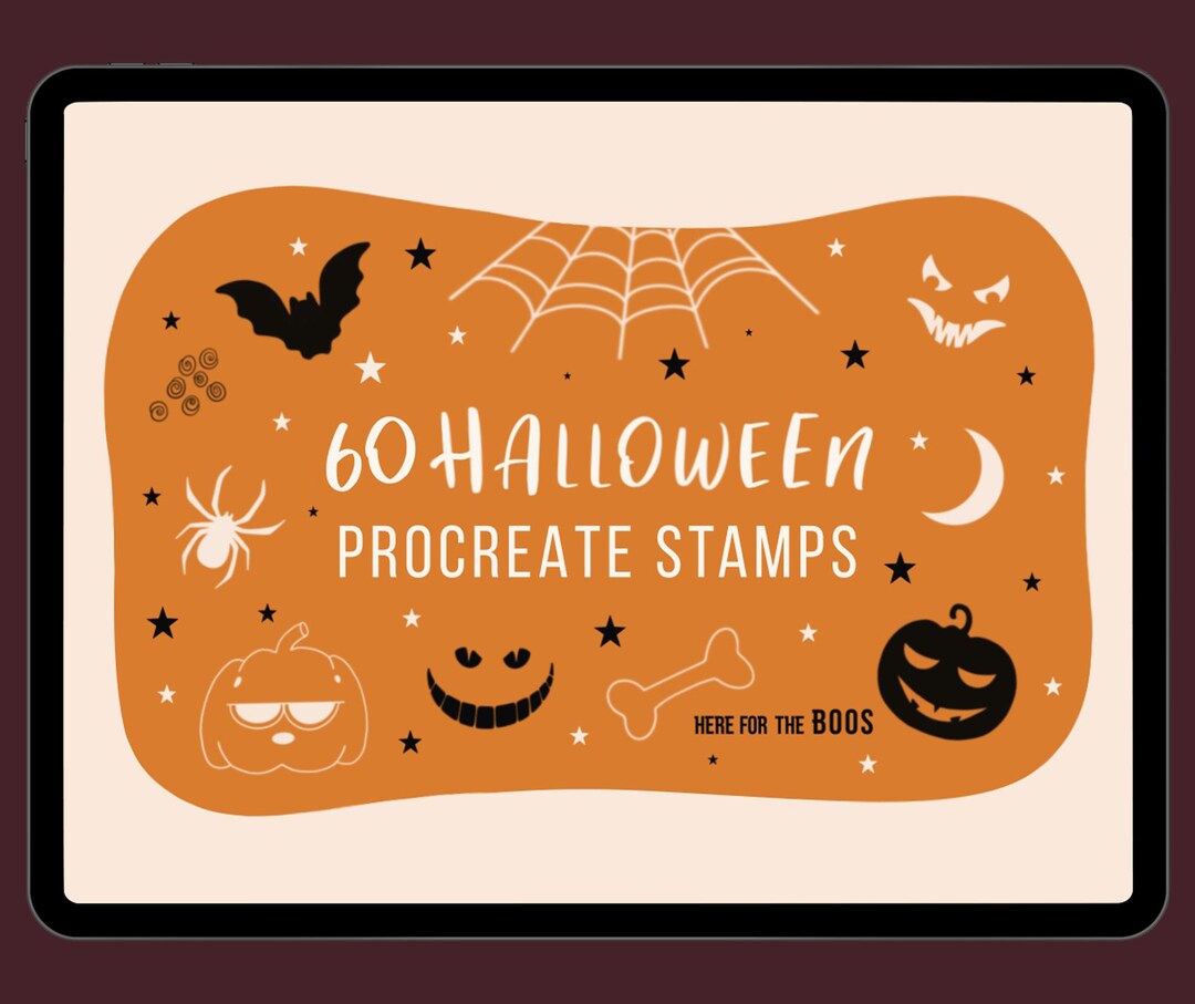 60 Halloween Procreate Stamp Brushes , Pumpkin Stamps, Halloween Quotes ...
