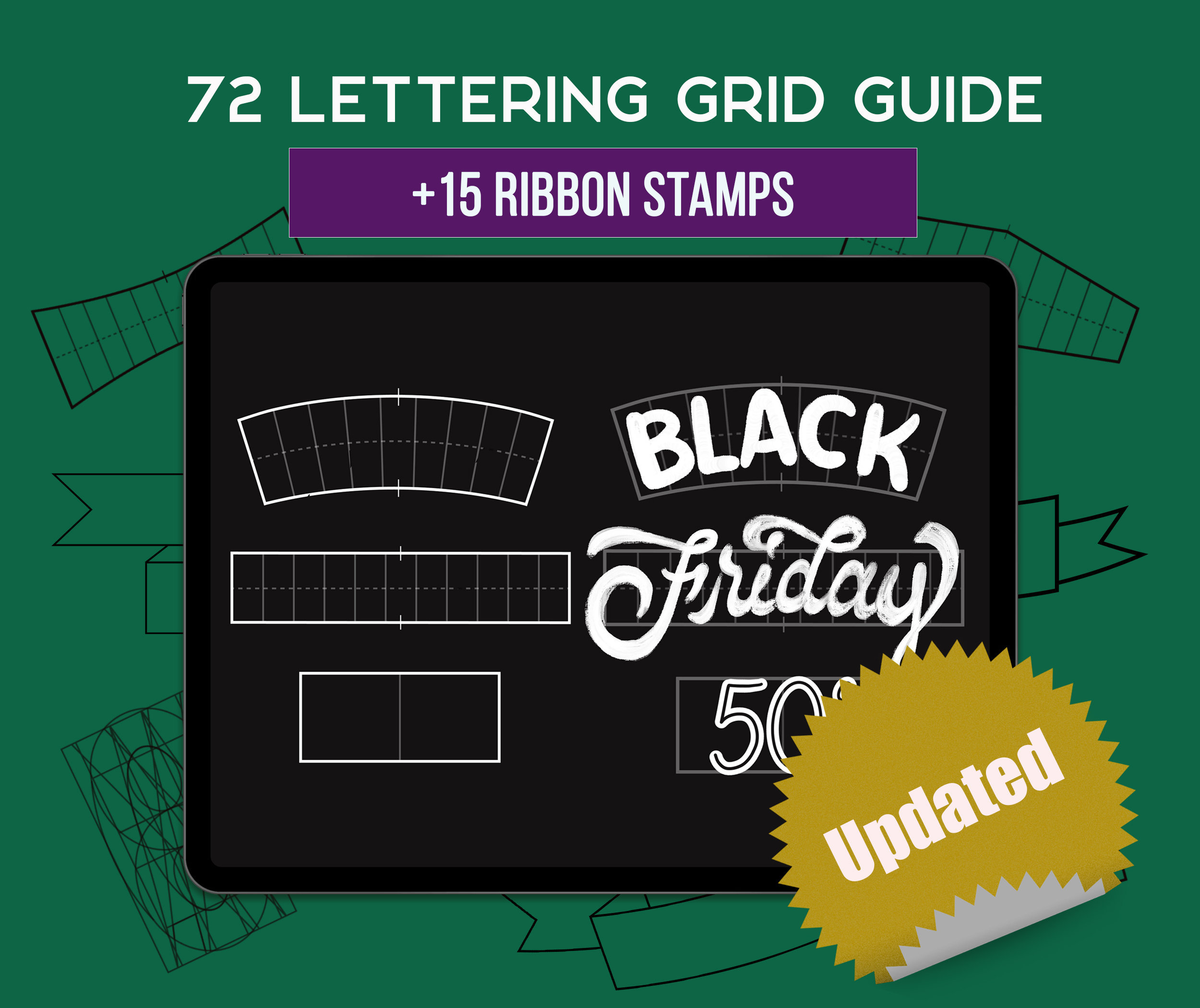 72 Procreate Hand Lettering Builder Grid Procreate Lettering - Etsy Canada