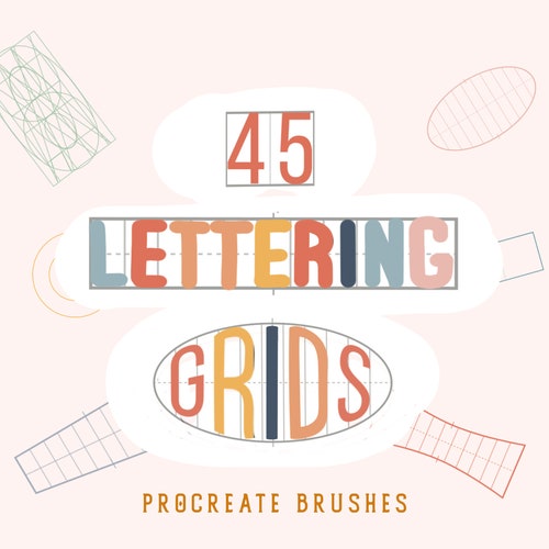 45 Procreate Lettering Grid Letter Builder Lettering | Etsy