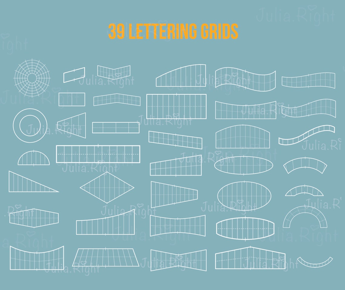 45 Procreate Lettering Grid, Letter Builder, Lettering Guide,procreate ...