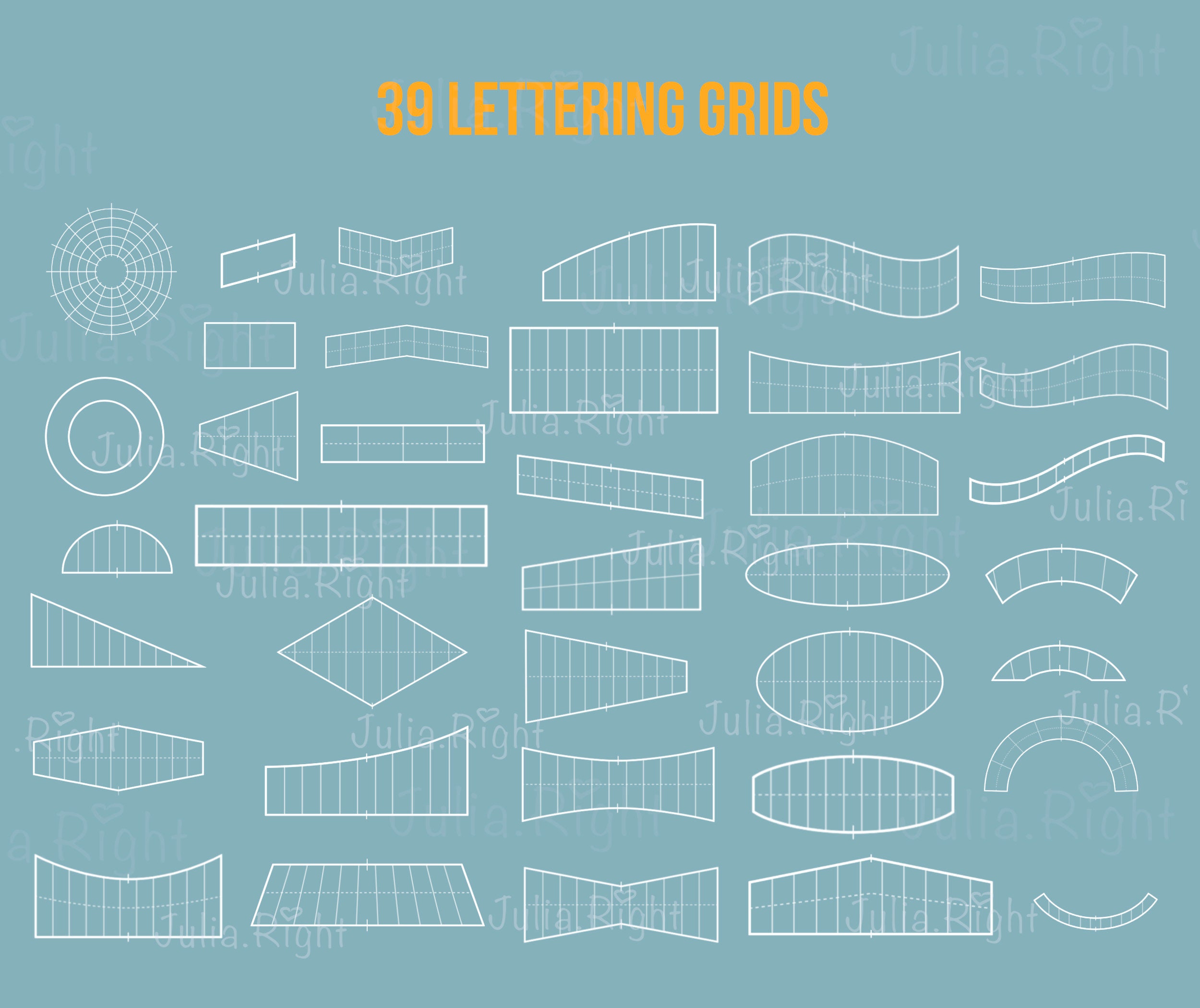 45 Procreate Lettering Grid, Letter Builder, Lettering Guide,procreate ...