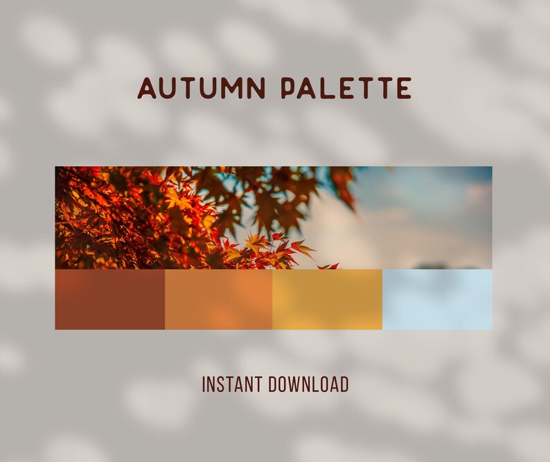 30 Autumn Color Swatches for Procreate, Pumpkin Colors - Etsy