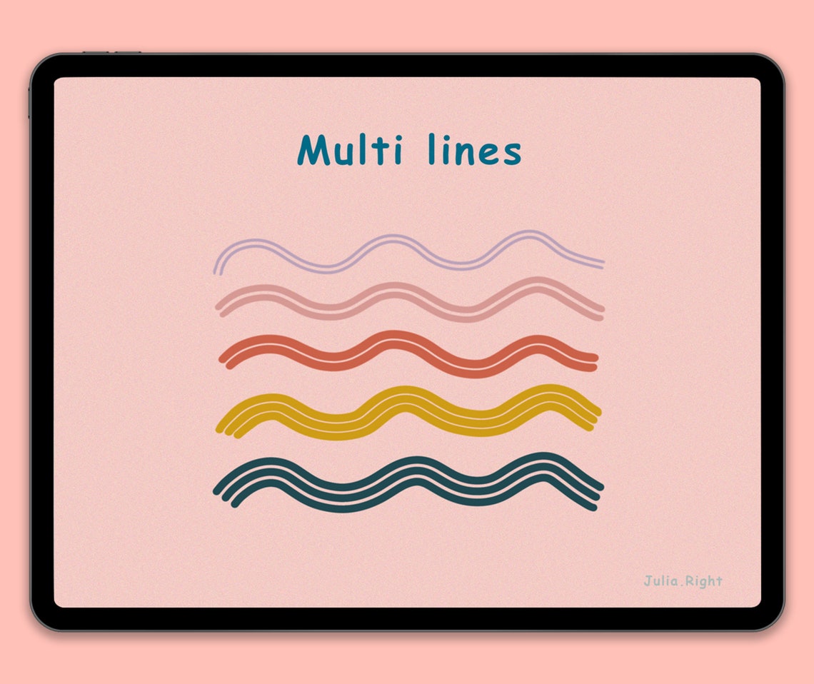 Procreate Multi Line Brush Set, Outline Brushes - Etsy