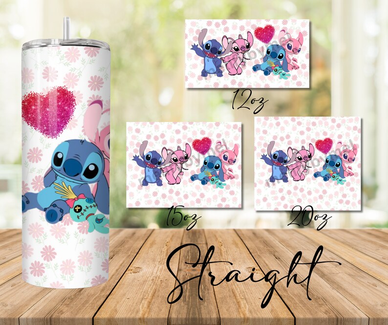 Lilo & Stitch Tumbler Sublimation Wrap for 12oz, 15oz, and 20oz ...