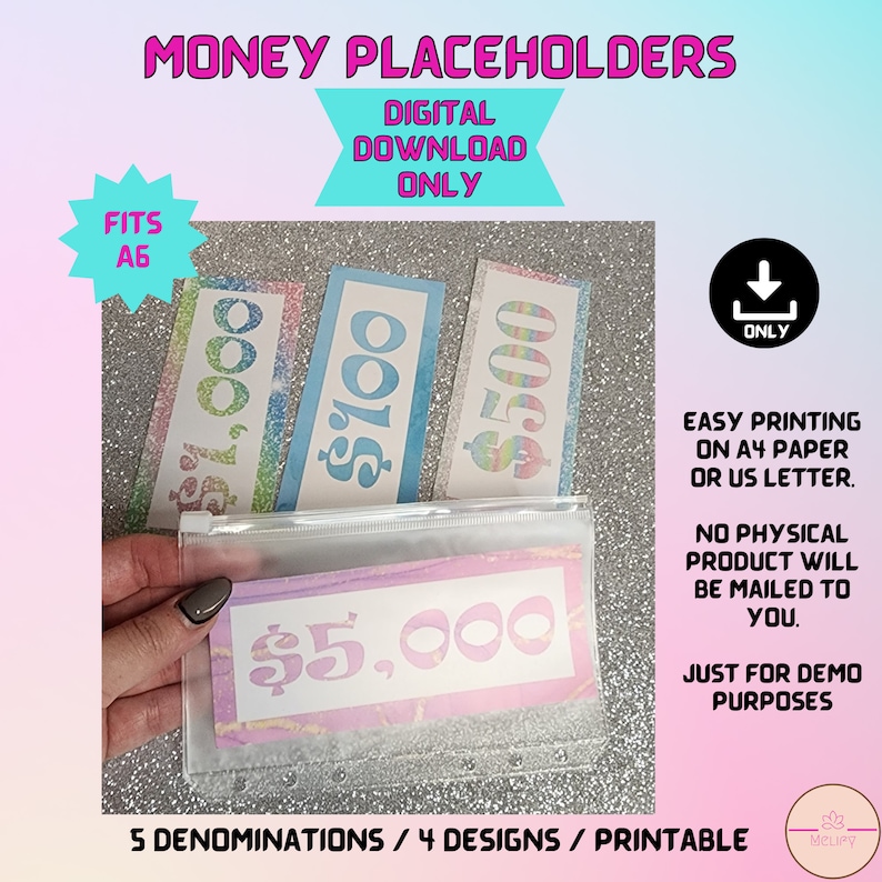 Digital Download Money Placeholders / Printable Prop Money for Cash ...