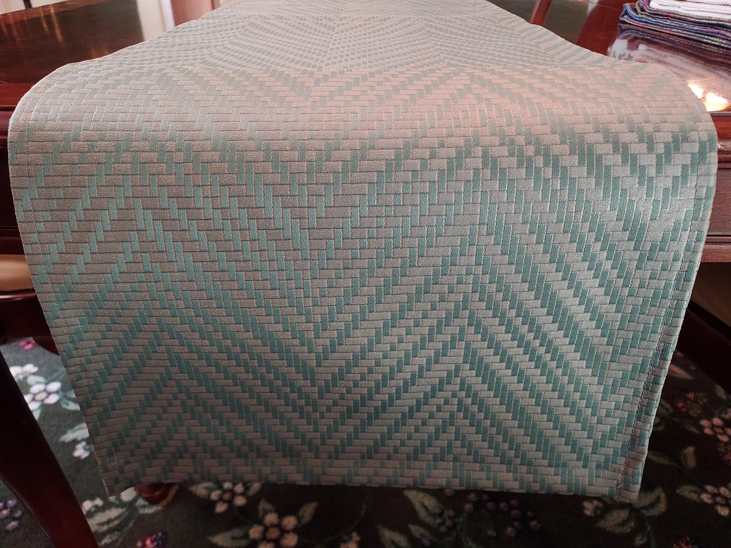 Chevron Basket Weave Blue Table Runner Extra Long 108 X 15 - Etsy