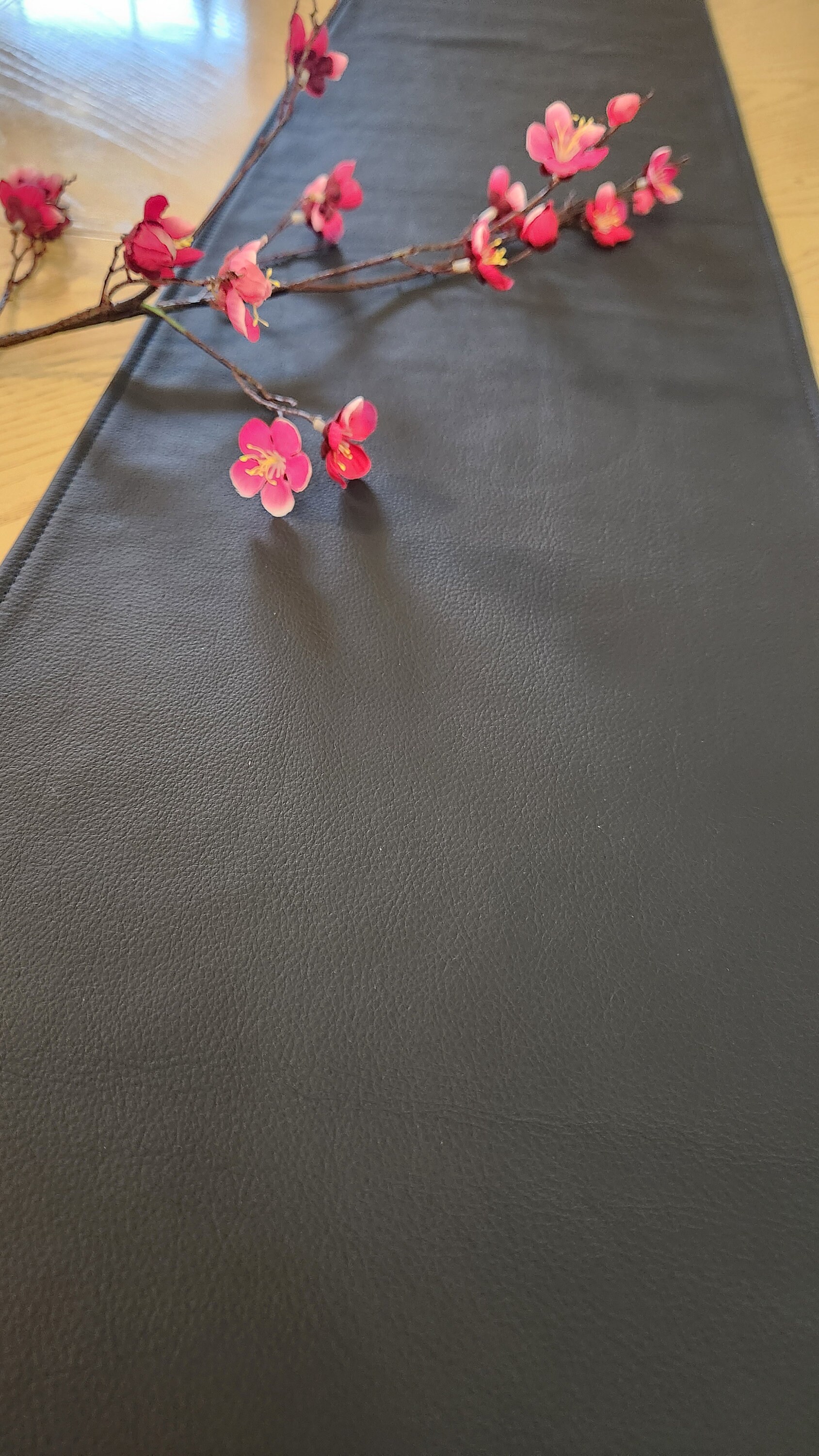 Genuine Leather Table Runner by Limano 12 X66 Color is Navy Year Round ...