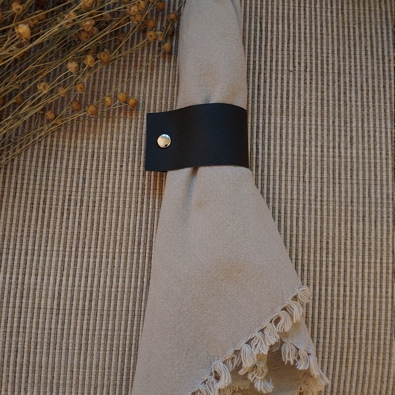 Black Napkin Ring - Etsy