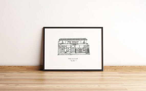 The Toucan Soho London Pub Fine Line Print Architectural | Etsy