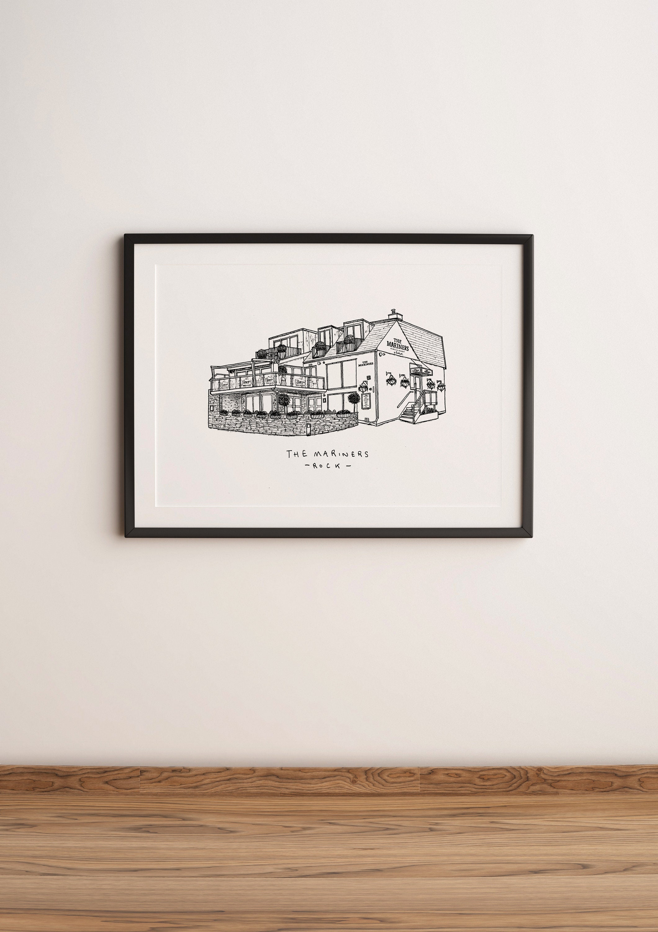 The Mariners, Rock - Fine Line A4 Print - Architectural Illustration ...