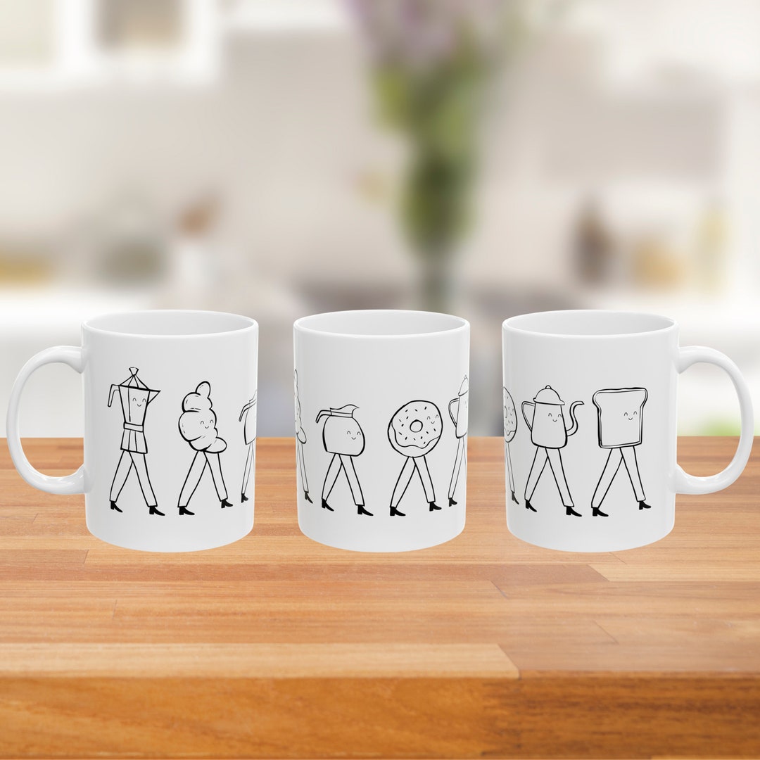 Brunch Bunch Coffee Mug Cute Breakfast Mug Coffee Bagel Donut Mug Tea ...