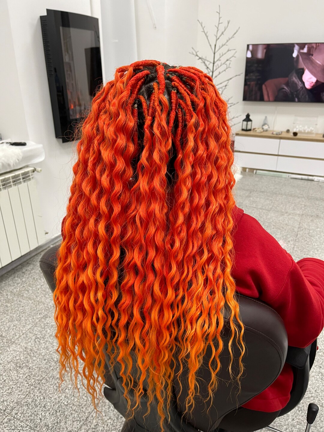 Exquisite Orange Crochet Dreadlock Extensions for Unique Hairstyles - Etsy