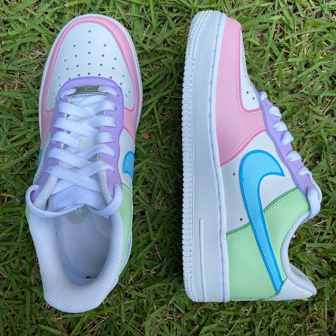 Custom Pastel Outline Air Force Ones - Etsy