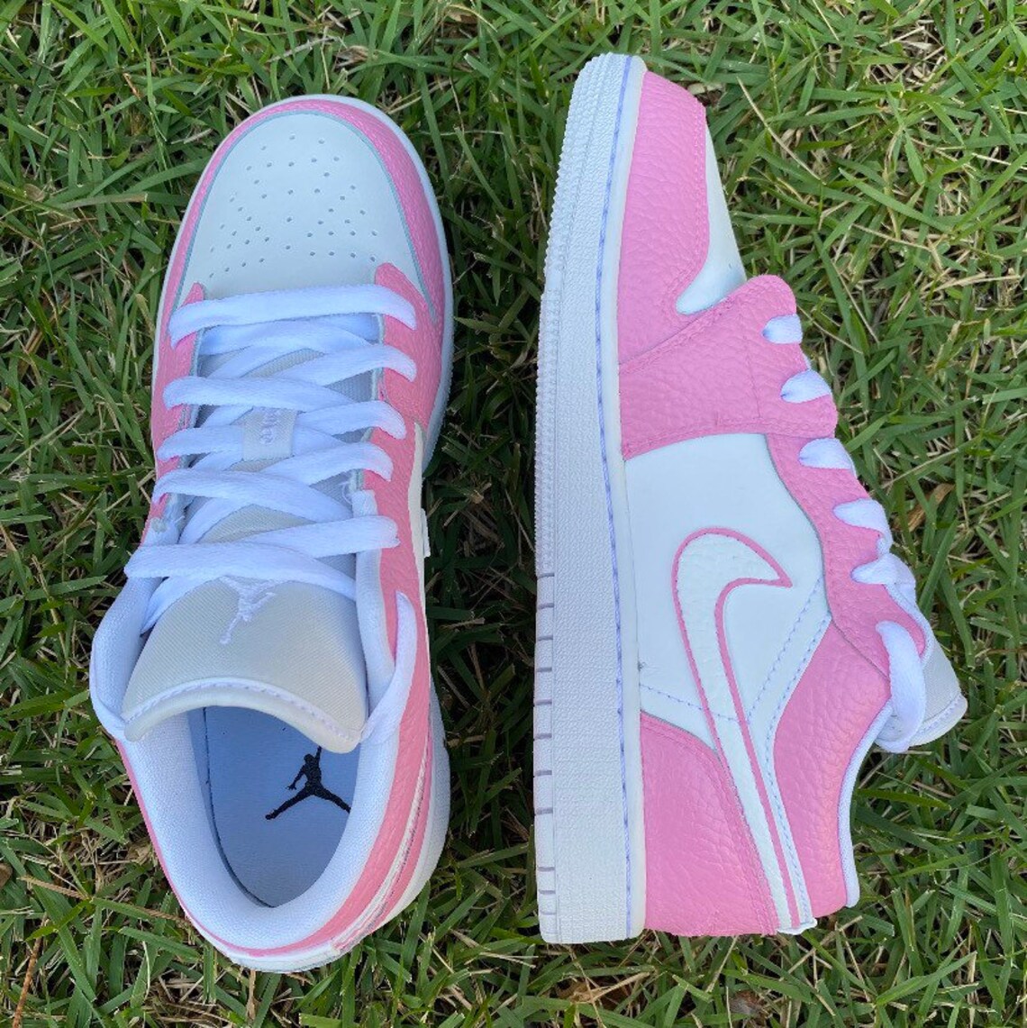 Custom Pink Jordan 1 Lows READ DESCRIPTION | Etsy